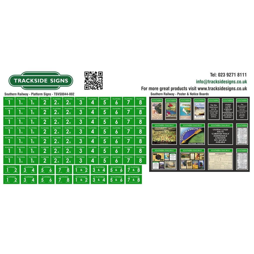 Southern Railway (Green and White) Platform Numbers and Posterboards ...